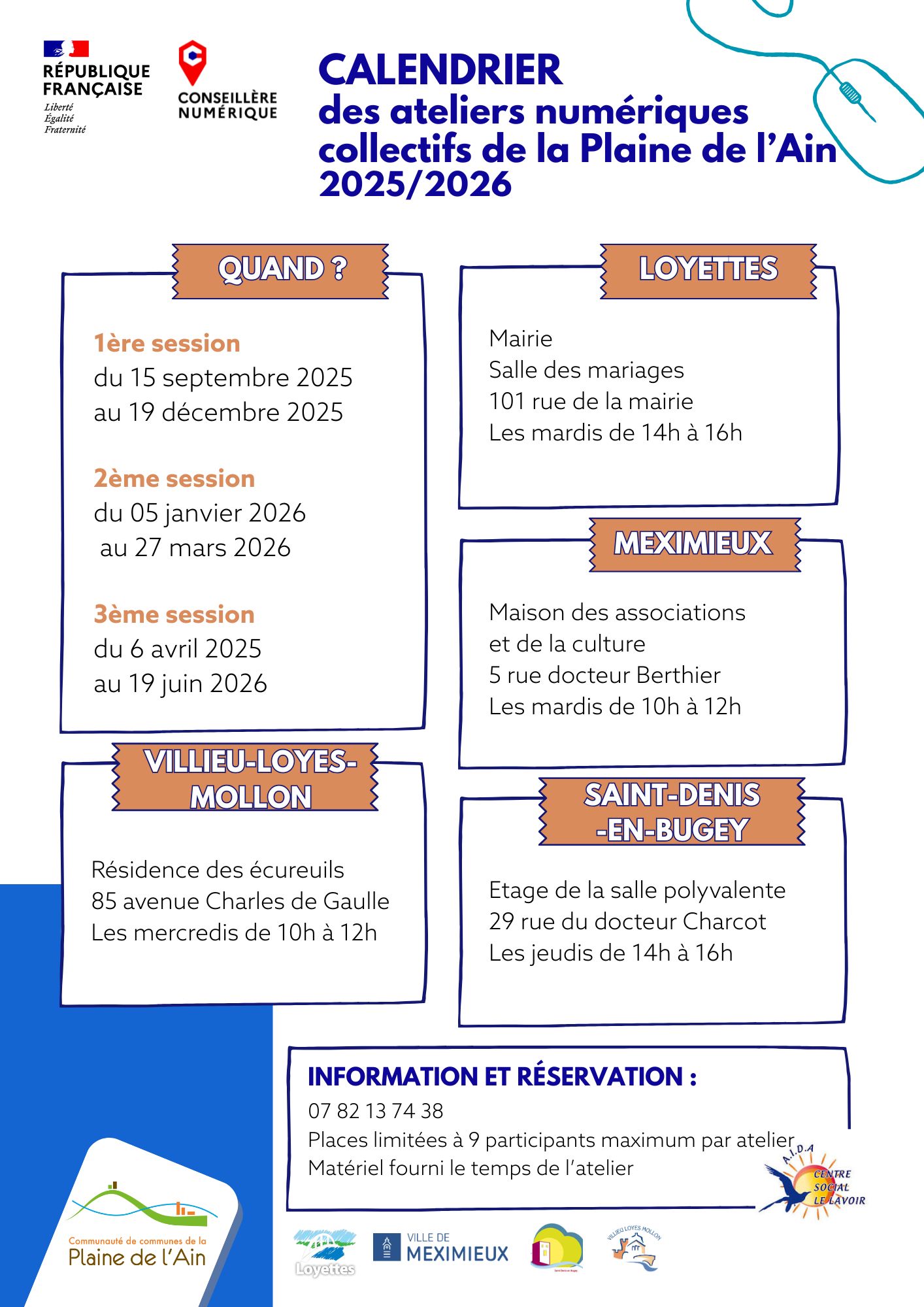 Les ateliers numériques - Communauté de Communes de la Plain de l'Ain